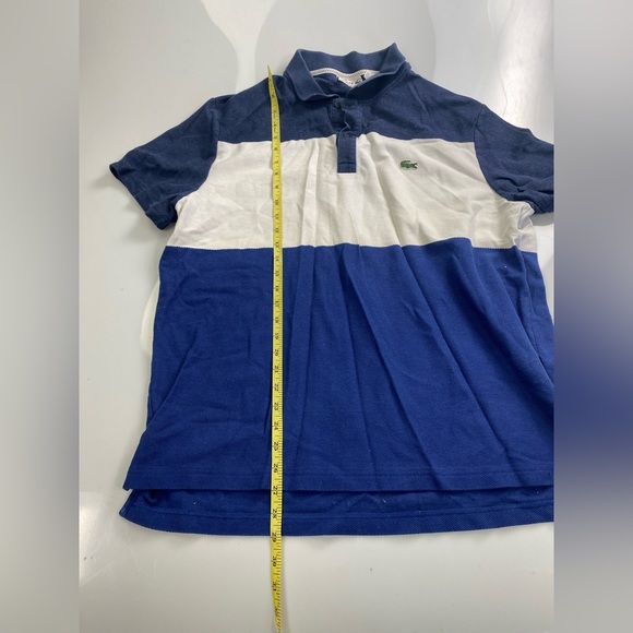Lacoste | Shirts | Lacoste Logo Blue And White Shirt P335 | Poshmark